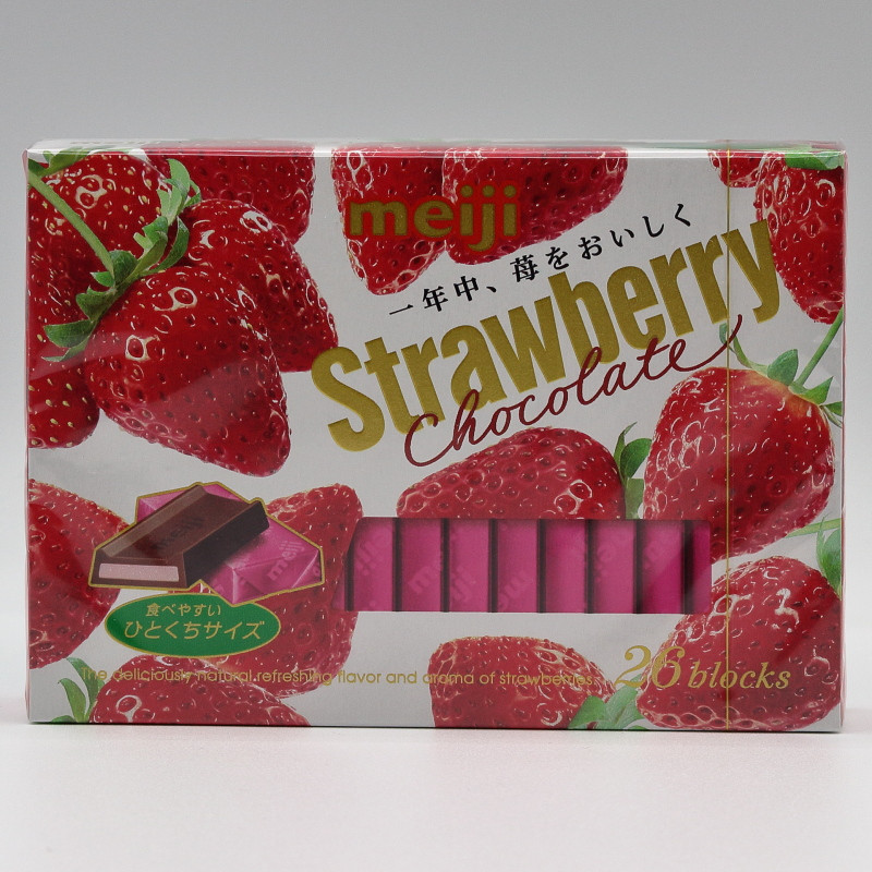 Meiji Hitokuchi Strawberry Chocolate